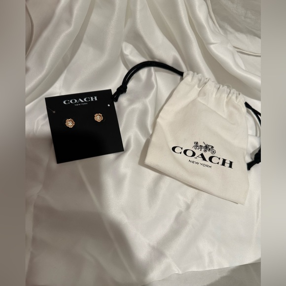 Coach | Jewelry | Coach Tea Rose Stud Earrings | Poshmark